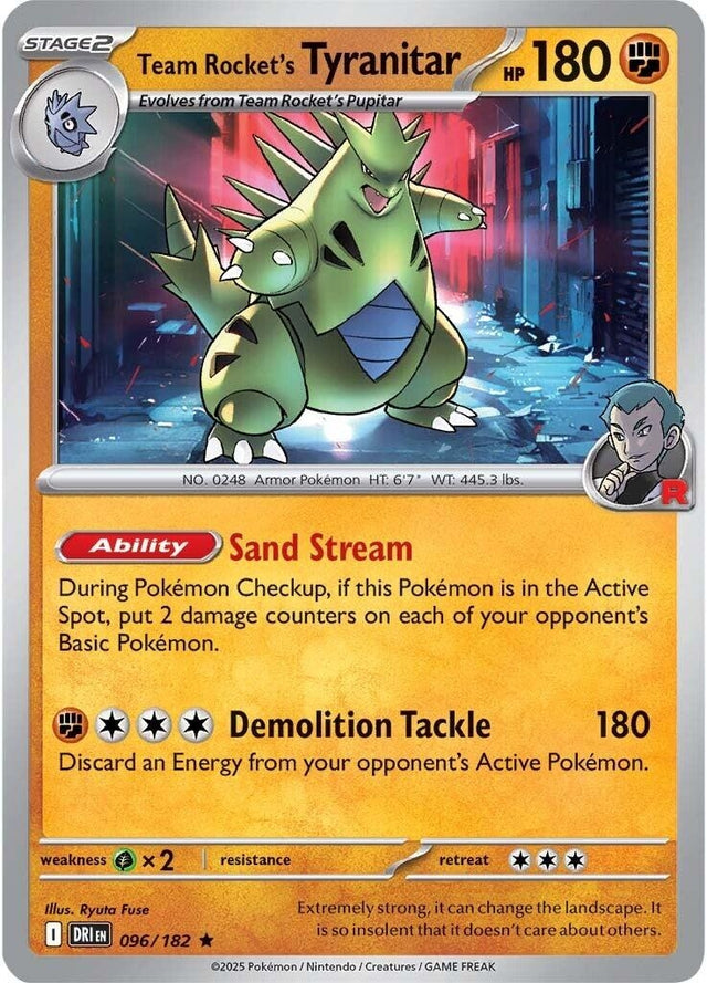 Team Rocket's Tyranitar (096/182) (DRI) – Friendly Collectibles